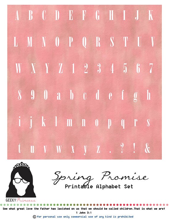 Spring Promises Printable Alphabet Set | Etsy