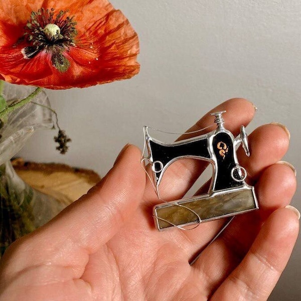 Singer Sewing Machine Stained Glass - Etsy