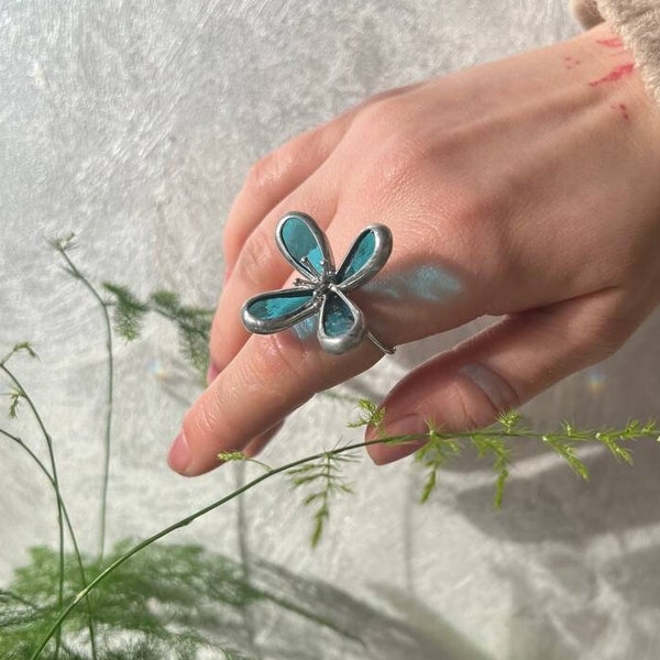 Stained Glass Ring - Etsy