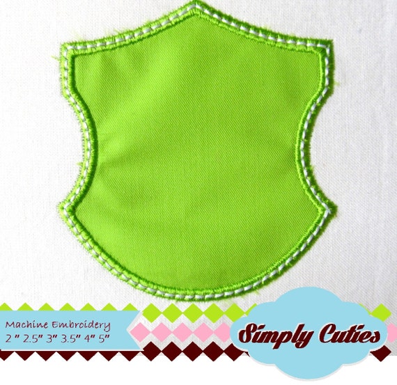 Shield Shape Patch Making Applique MACHINE EMBROIDERY / | Etsy