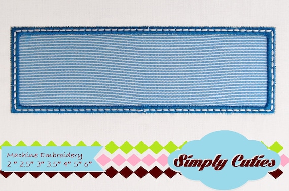 Rectangle Shape Patch Making Applique MACHINE EMBROIDERY / | Etsy