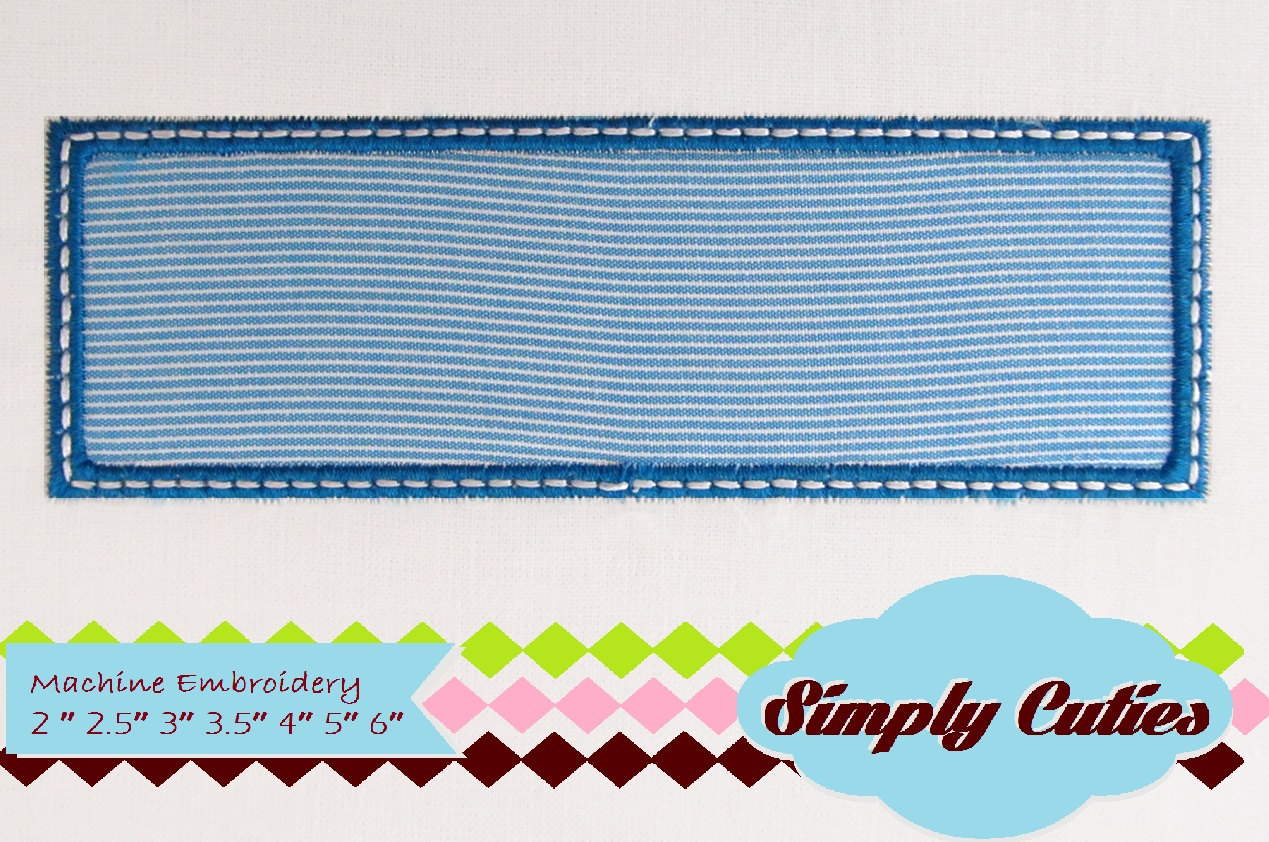 Rectangle Shape Patch Making Applique MACHINE EMBROIDERY / INSTANT ...