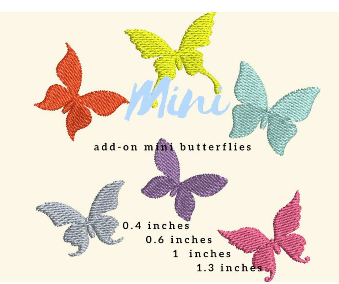 Mini MICRO Small Butterflies Butterfly Fill MACHINE EMBROIDERY Cute ...
