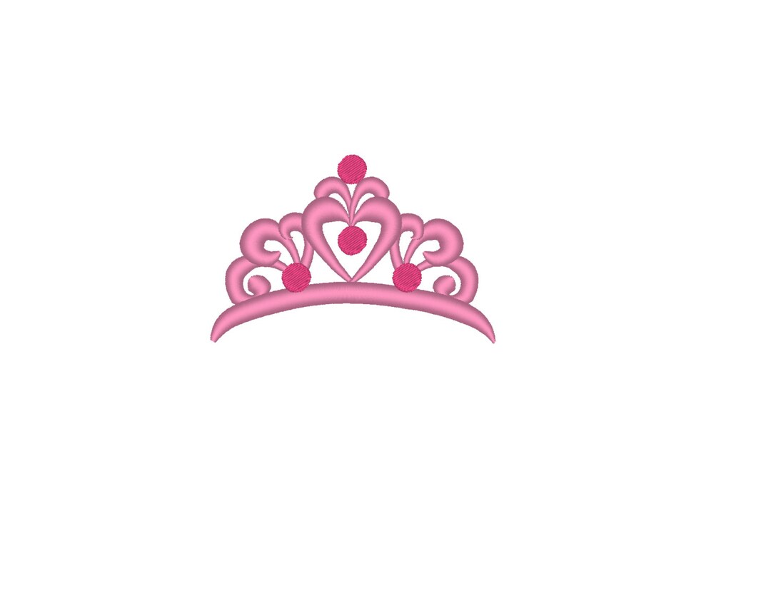 Little Princess Tiara MINI EMBROIDERY / INSTANT Embroidery Fill Stitch ...