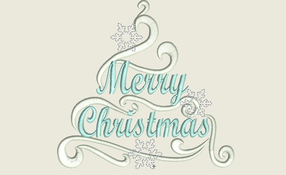Merry Christmas MACHINE EMBROIDERY / INSTANT cute Christmas | Etsy