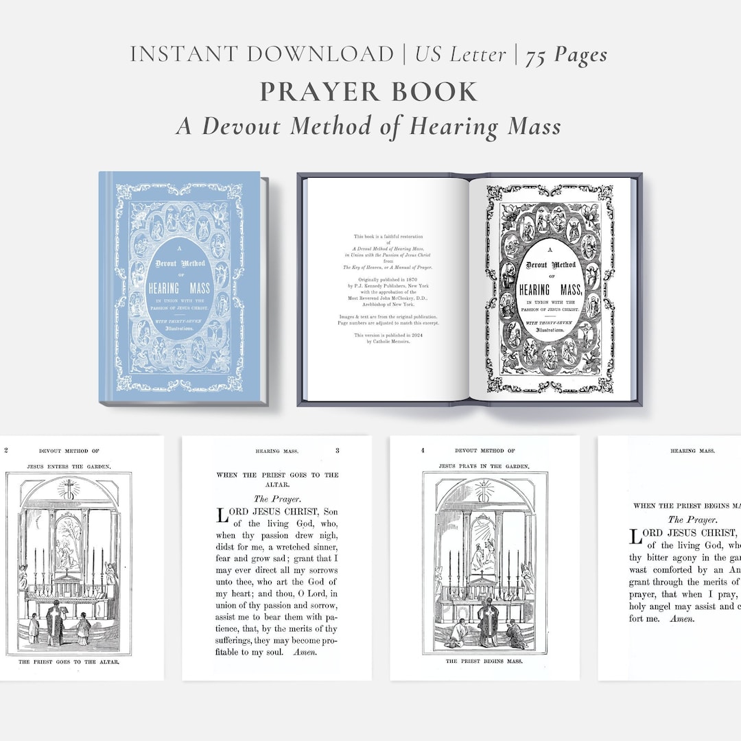 Tridentine Latin Mass Illustrated Prayer Book for Roman Catholic Rite ...