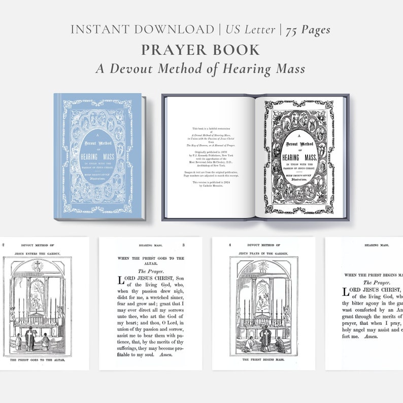 Tridentine Latin Mass Illustrated Prayer Book for Roman Catholic Rite ...