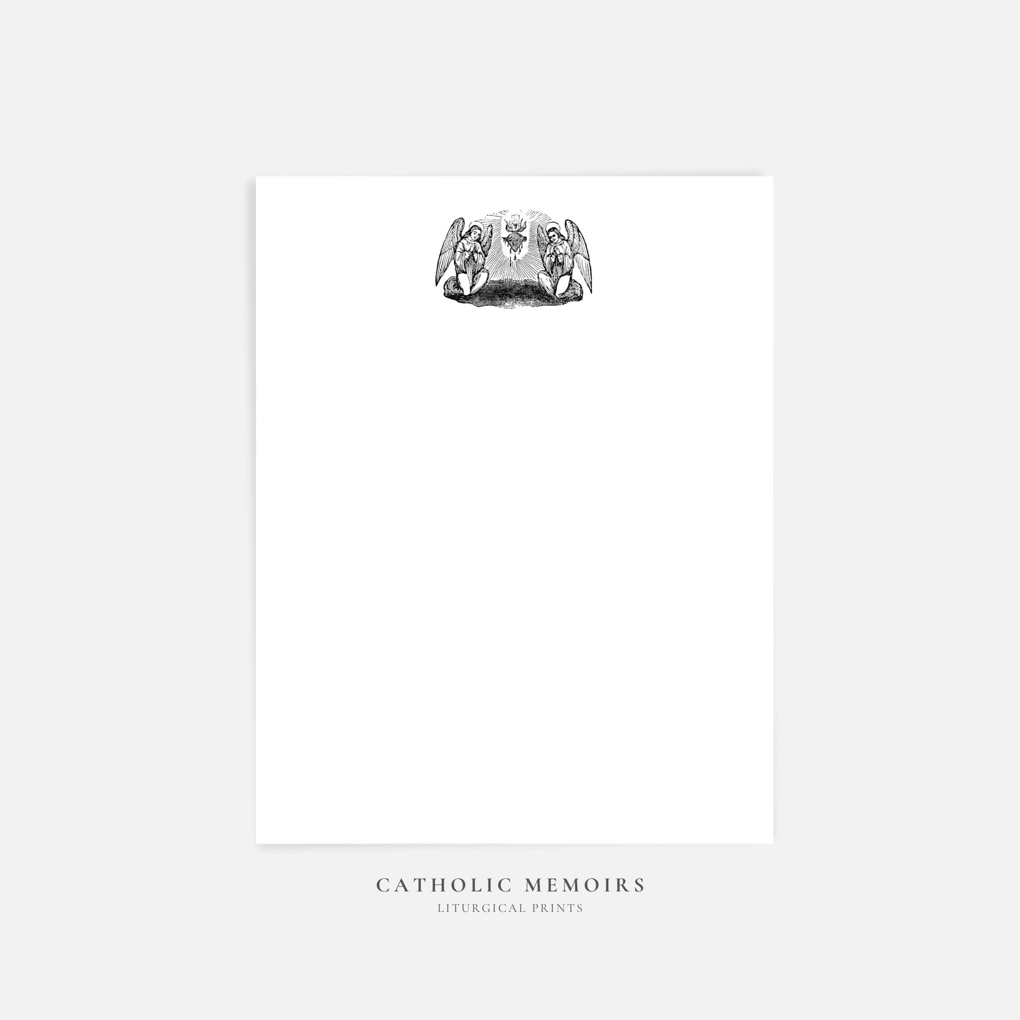 Sacred Heart of Jesus | Catholic Printable Note Paper Stationery | US ...