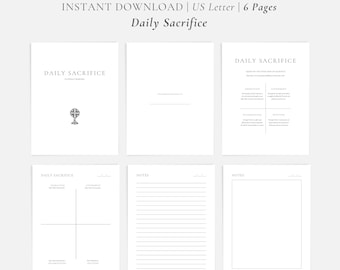 Daily Examen Catholic Journal Worksheet Printable Planner Inserts ...
