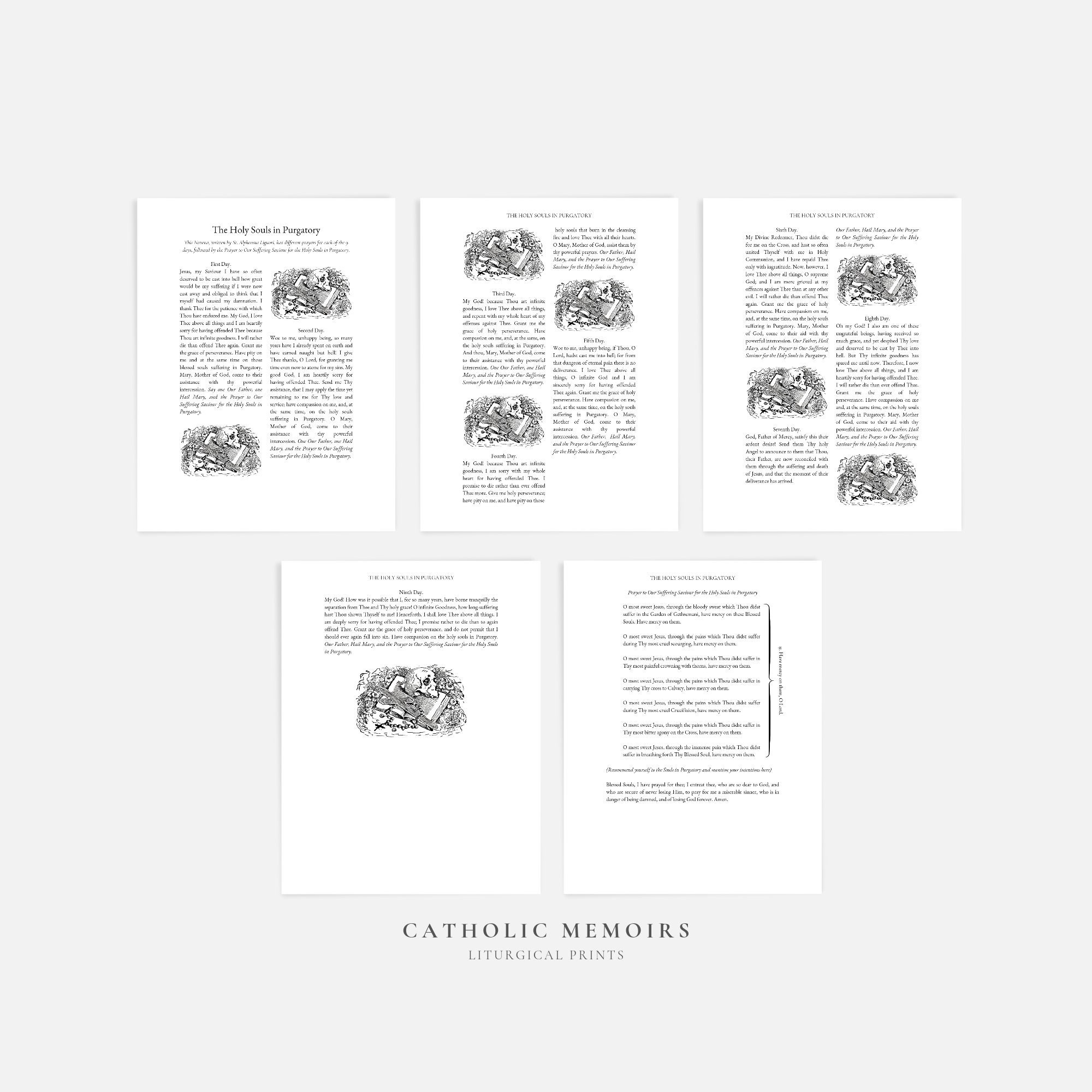 Holy Souls in Purgatory Novena Tracker Coloring Worksheet, Printable ...