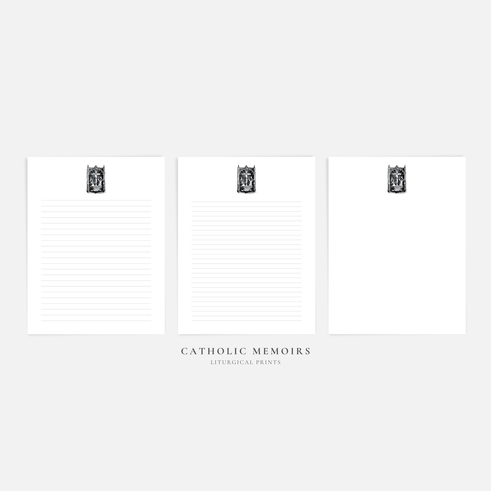 Crucifixion of Jesus | Catholic Printable Note Paper Stationery | US ...