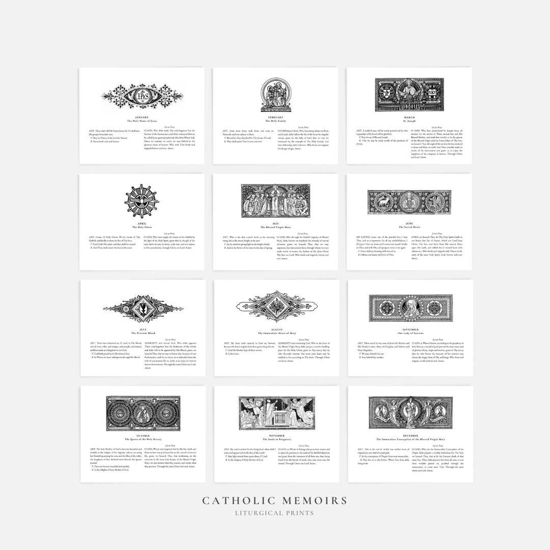 Monthly Devotions Catholic Printable for Liturgical Living Landscape US ...