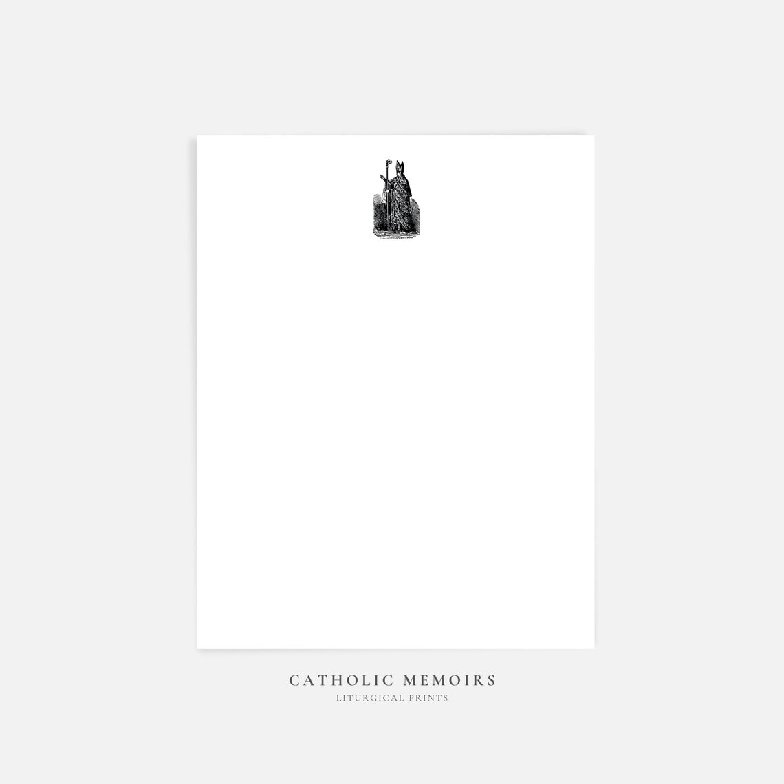 Bishop | Catholic Printable Note Paper Stationery | US Letter 8.5x11 in ...