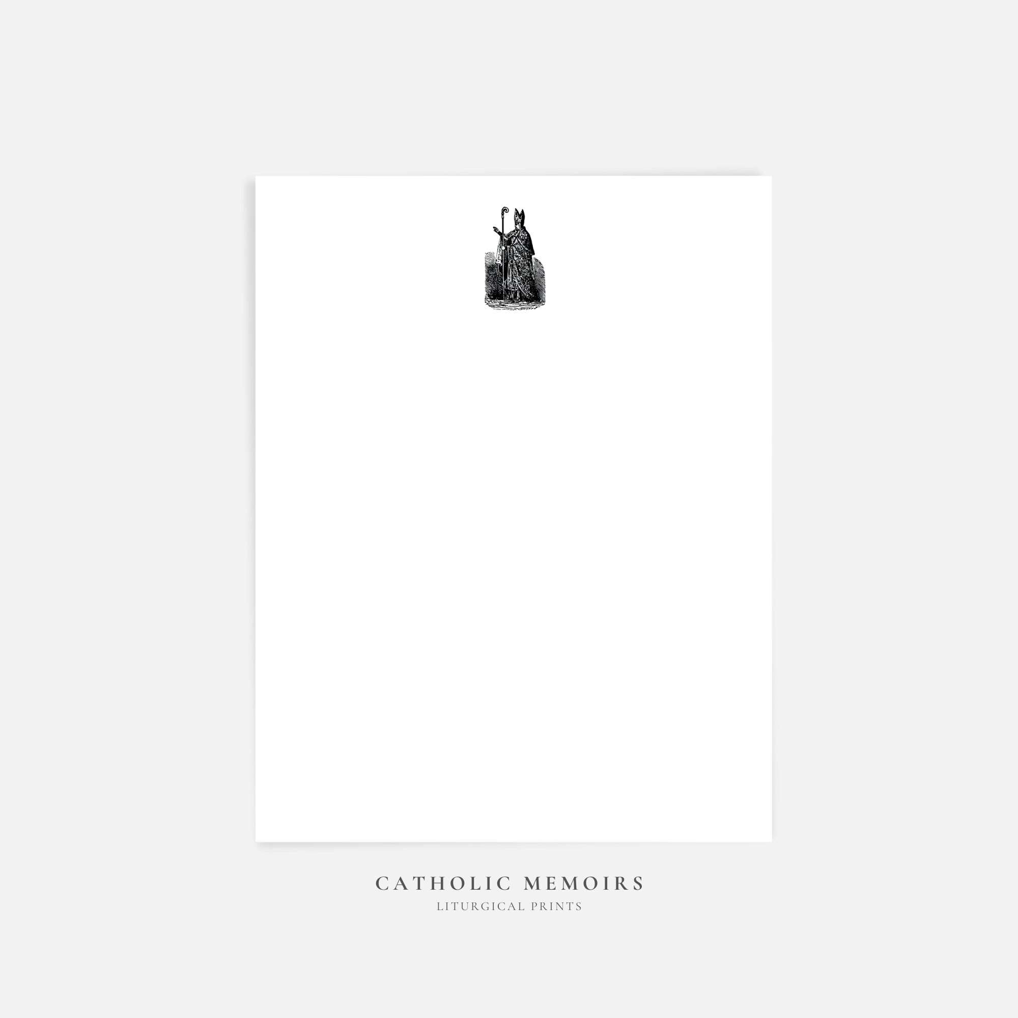 Bishop | Catholic Printable Note Paper Stationery | US Letter 8.5x11 in ...