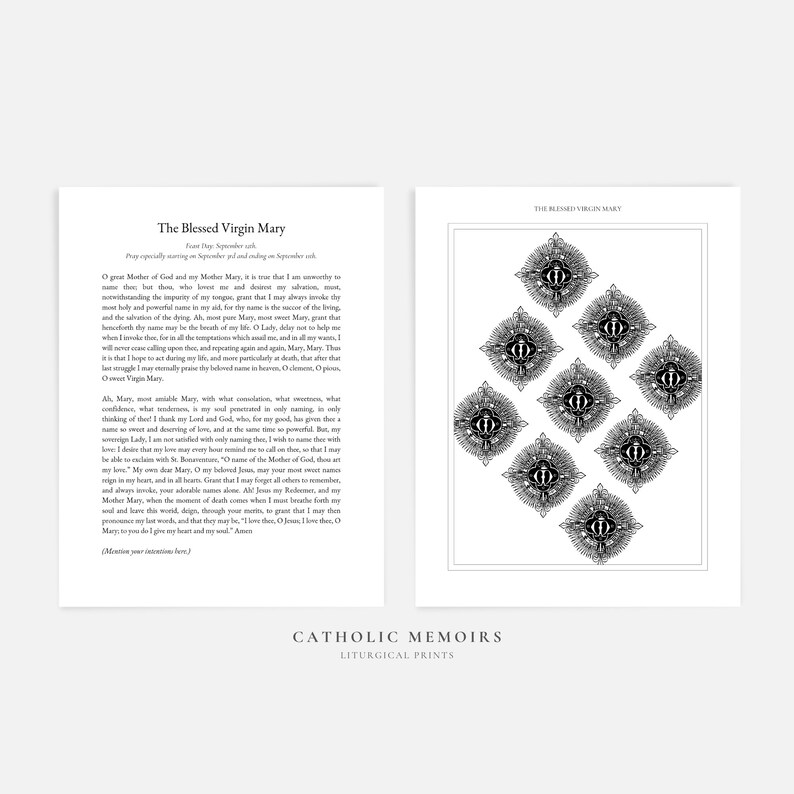 Holy Name of Mary Novena Tracker Traditional Catholic Coloring ...
