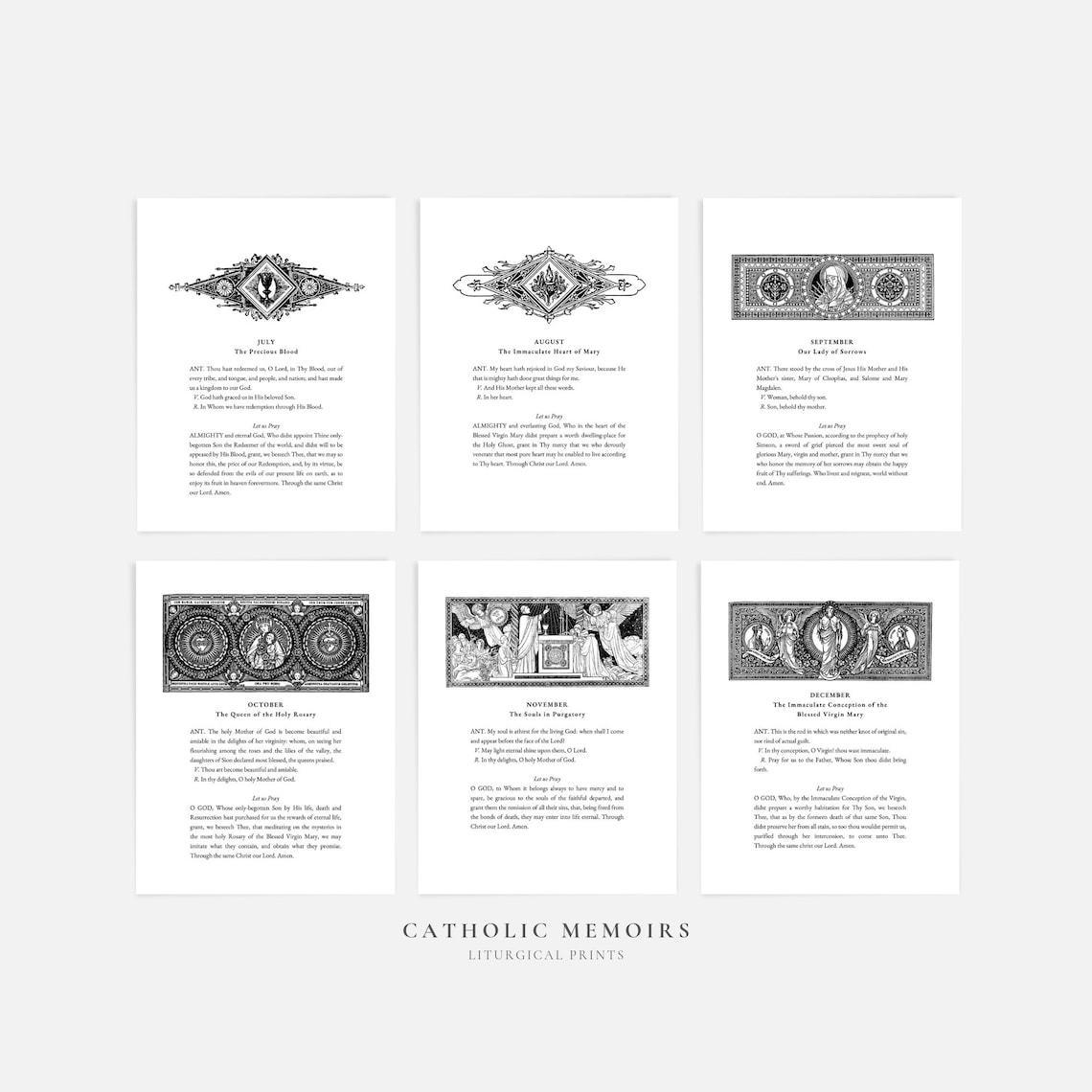 Monthly Devotions Catholic Printable for Liturgical Living - Etsy