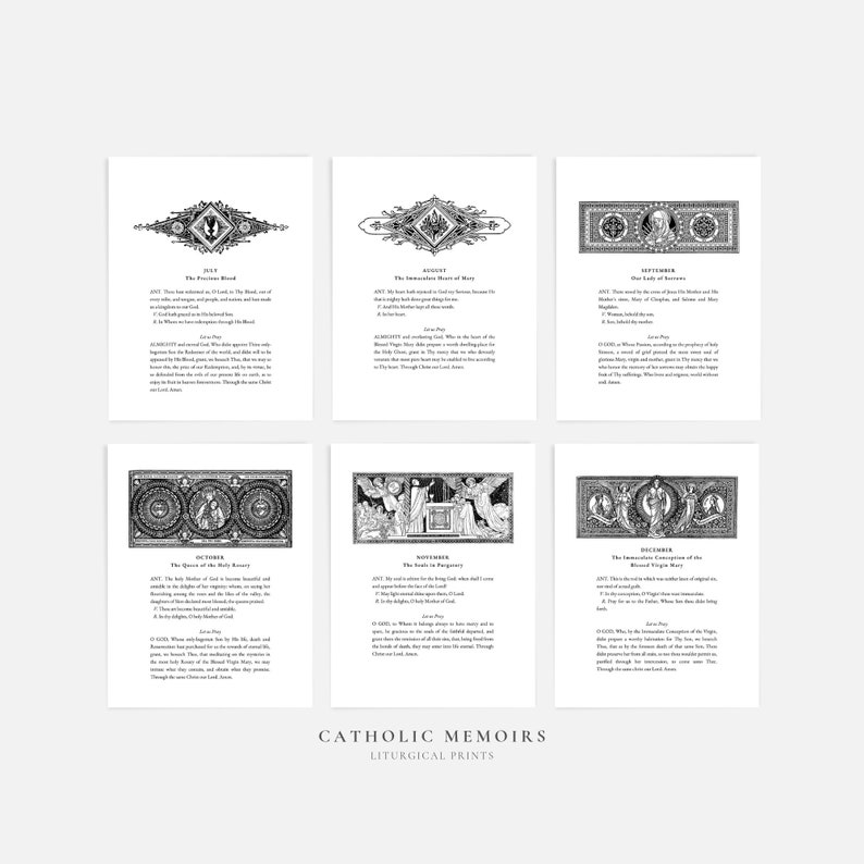 Monthly Devotions Catholic Printable for Liturgical Living - Etsy