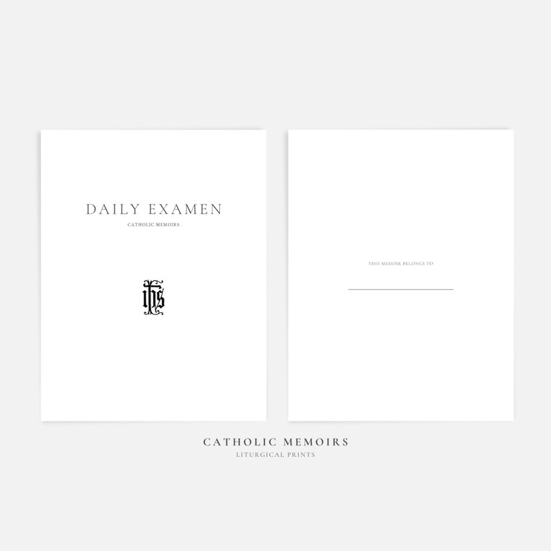 Daily Examen Catholic Journal Worksheet Printable Planner Inserts ...