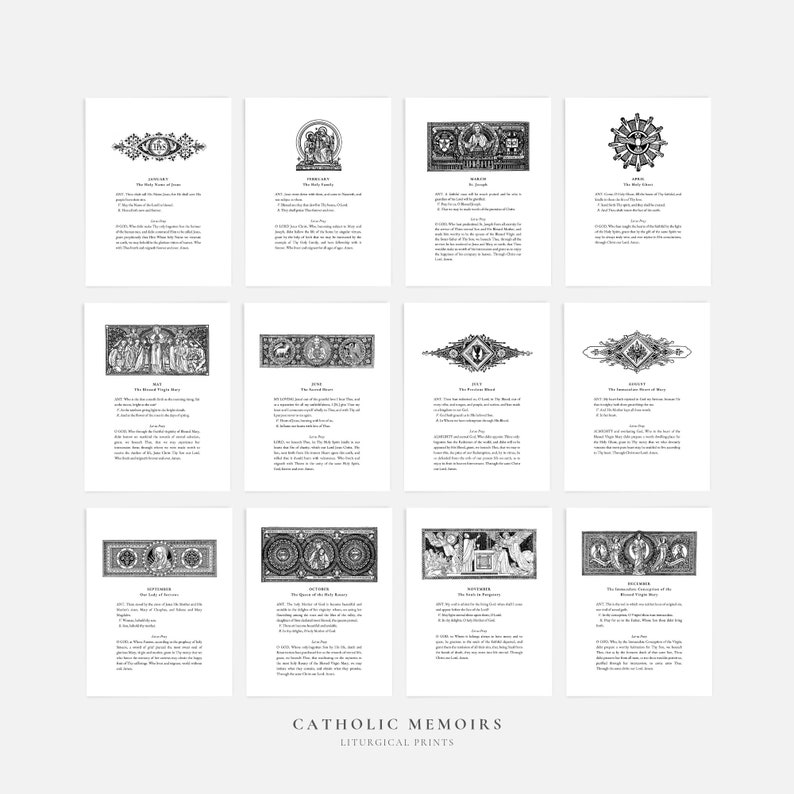 Monthly Devotions Catholic Printable for Liturgical Living - Etsy Australia