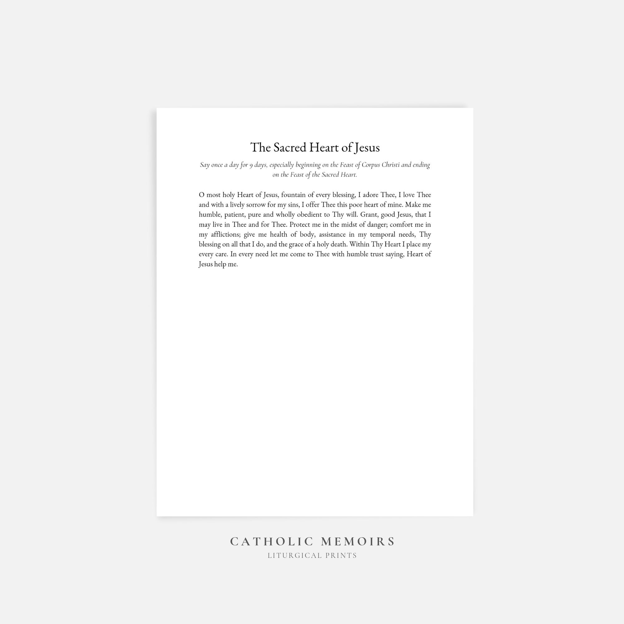 Sacred Heart of Jesus Novena Tracker Traditional Catholic Coloring ...