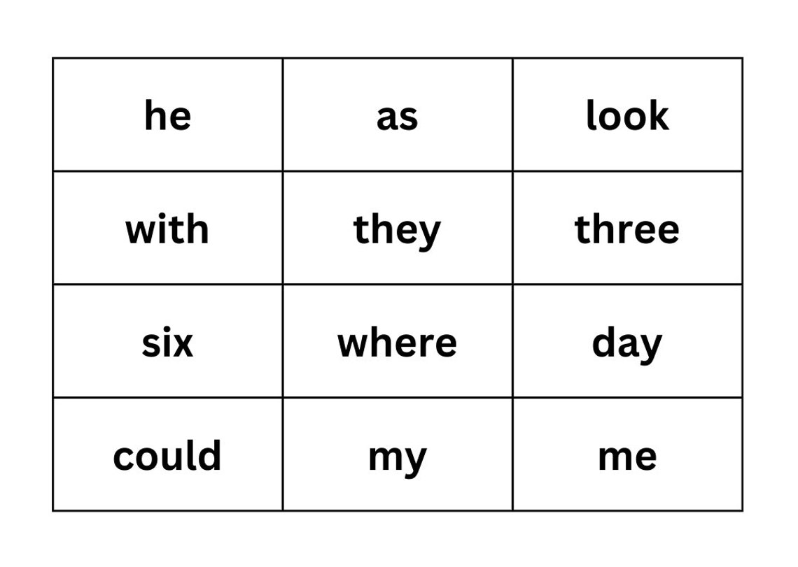 Printable Kindergarten-my First 100 Sight Words Flashcards - Etsy