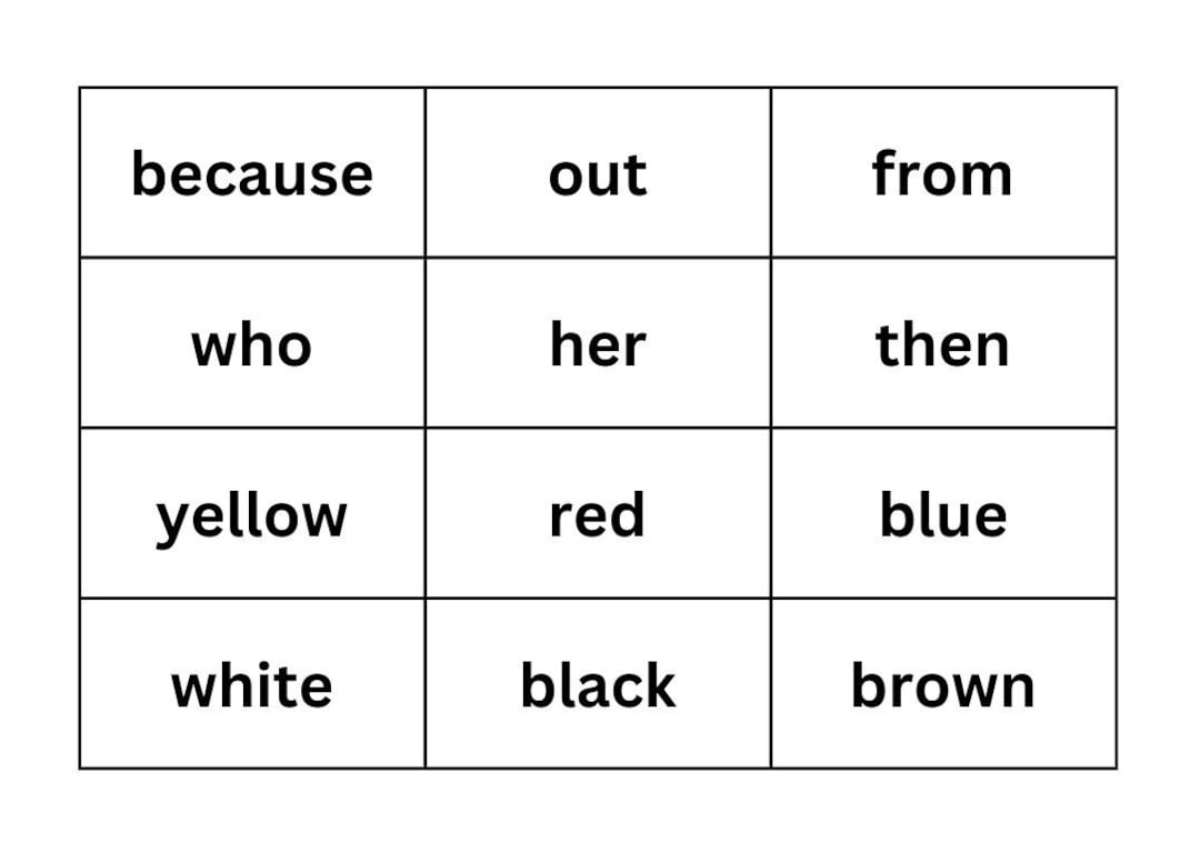 Printable Kindergarten-my First 100 Sight Words Flashcards - Etsy