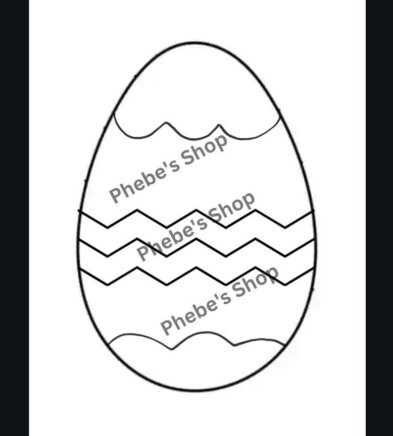 Printable Full Page Easter Eggs, 2 Different Designs Included - Etsy