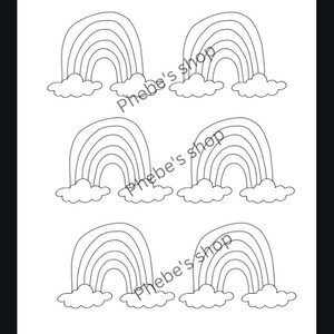 Printable St Patrick's Day Rainbow Template, Big and Small Size - Etsy