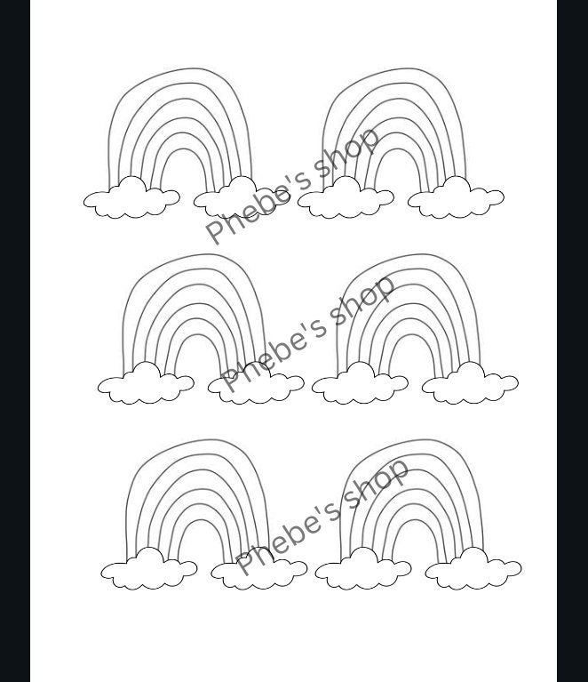 Printable St Patrick's Day Rainbow Template, Big and Small Size - Etsy