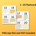 Printable Learning My Numbers 1-20 With Pictures- Flashcards/pre-k ...