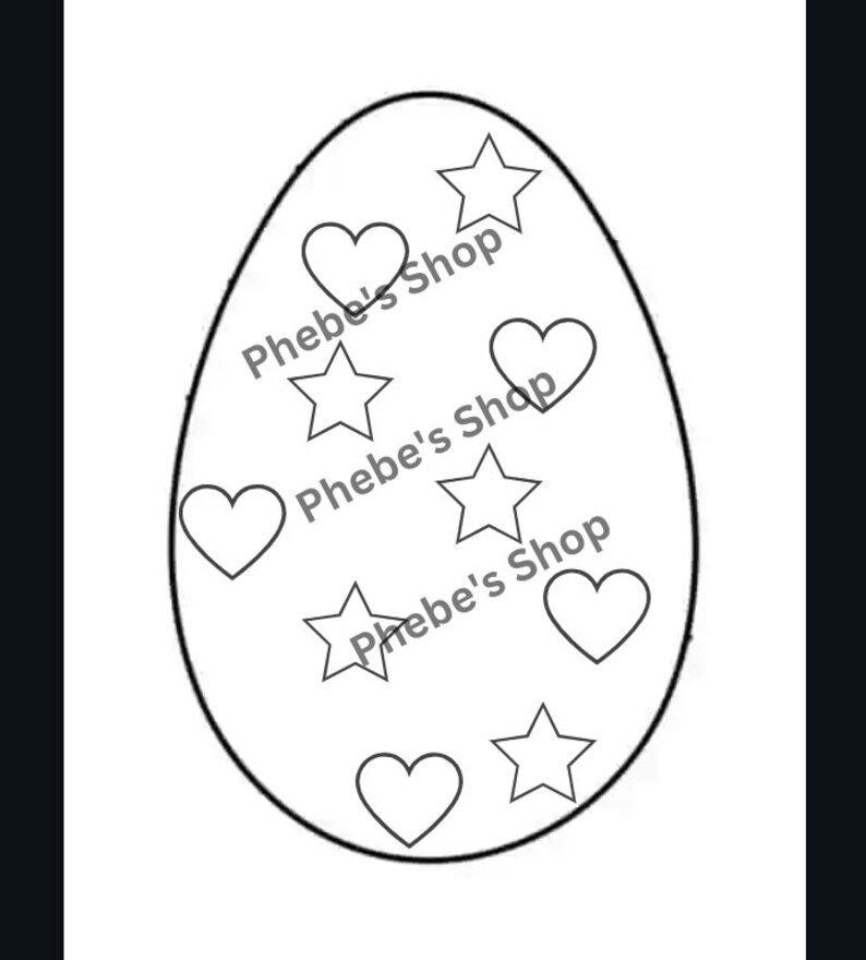 Printable Full Page Easter Eggs, 2 Different Designs Included - Etsy