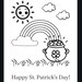 Printable St Patrick's Day Coloring Page|pot of Gold|rainbow|shamrock ...