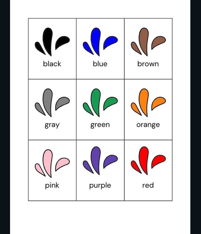 Printable Learning My Colors Flashcards - Etsy