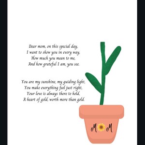 Printable Mother's Day Plant Pot Handprint Gift - Etsy