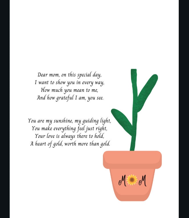 Printable Mother's Day Plant Pot Handprint Gift - Etsy