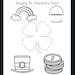 Printable St Patrick's Day Coloring Page|pot of Gold|rainbow|shamrock ...