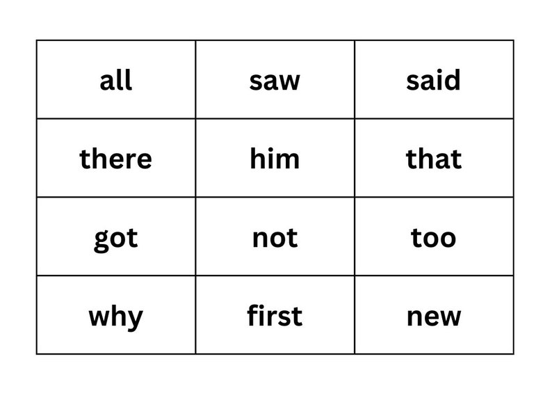 Printable Kindergarten-my First 100 Sight Words Flashcards - Etsy
