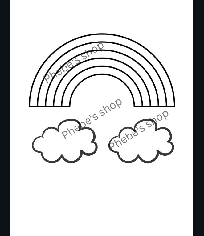 Printable St Patrick's Day Rainbow Template, Big and Small Size - Etsy