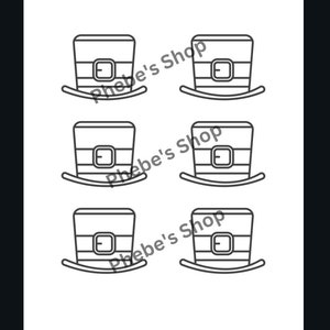 Printable St Patrick's Day Leprechaun Hat Template, Big and Small Size ...