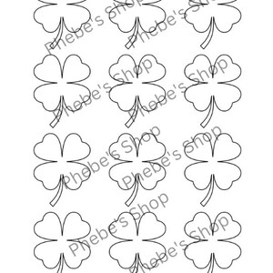 Printable St Patrick's Day Shamrock Template, Big and Small Size - Etsy