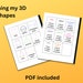 Printable Learning My Numbers 1-20/learning My Shapes/3d Shapes and ...