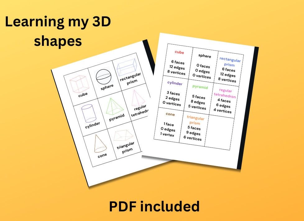 Printable Learning My Numbers 1-20/learning My Shapes/3d Shapes and ...