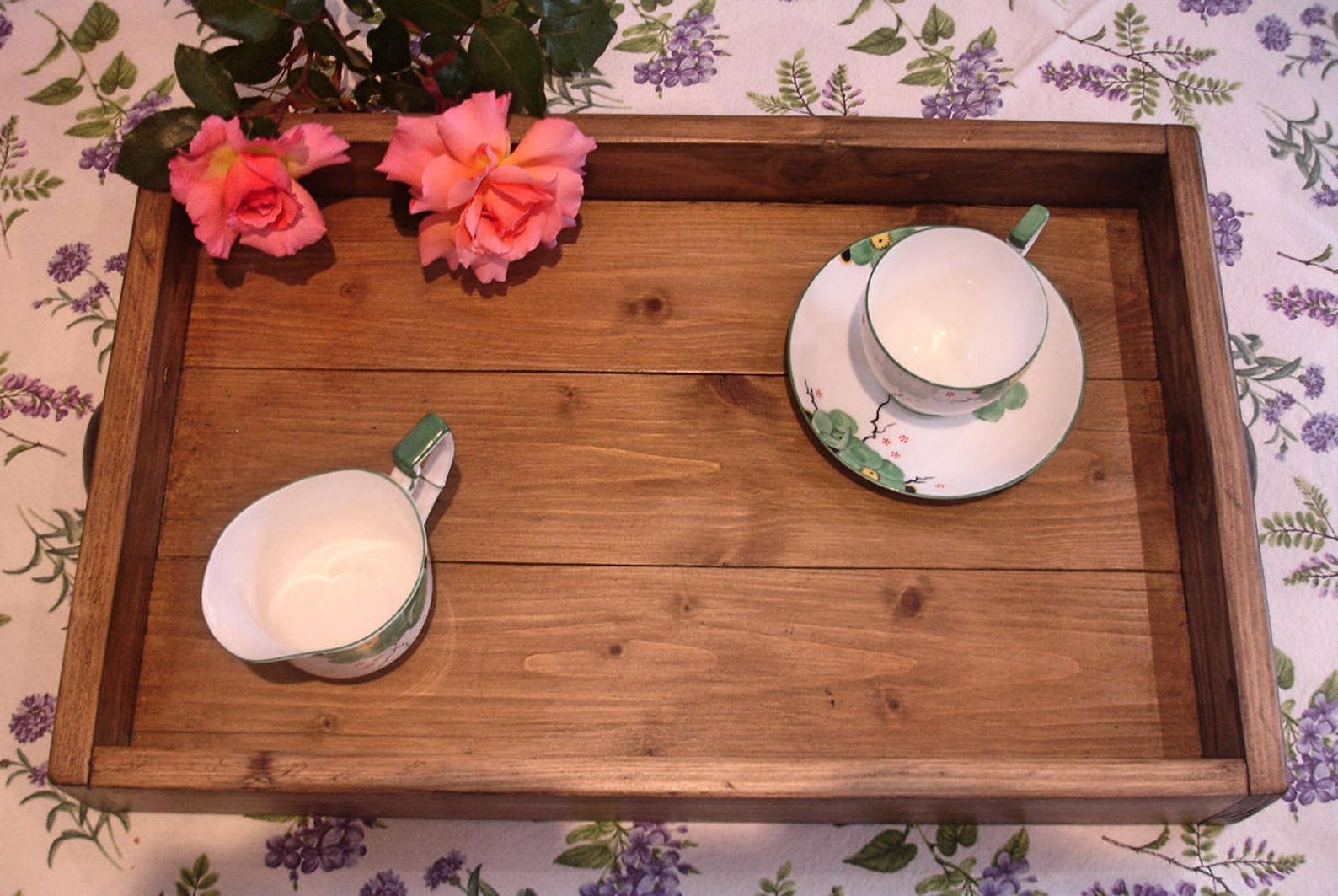 Rustic Wooden Tray Handmade Wooden Tea Tray Serving Tray - Etsy UK
