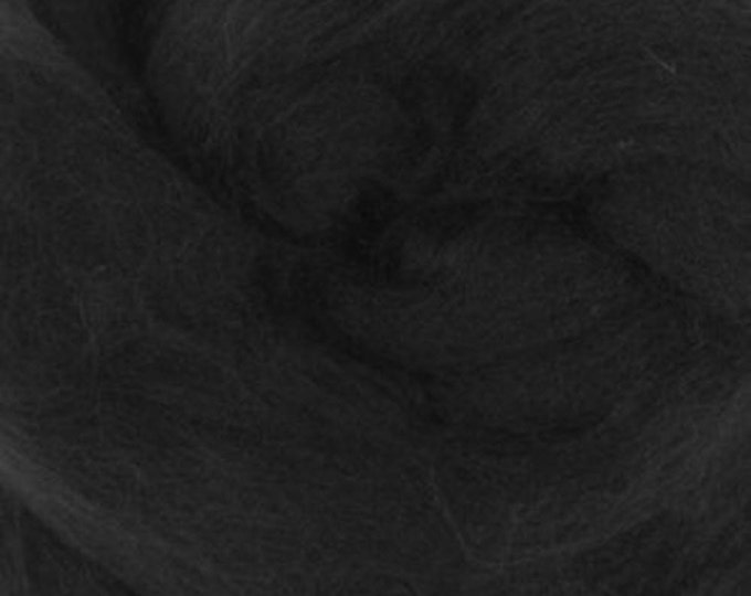 Two Ounces Black Extra Fine Merino Combed Top Wool for Felting and ...