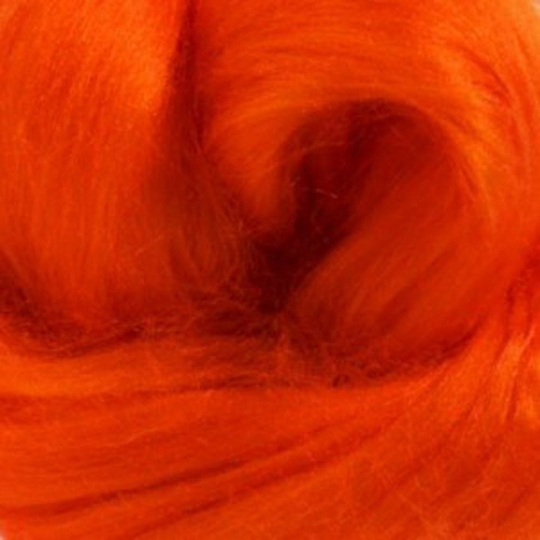 Sale Tussah Silk Top One Ounce Color Orange for Felting or Spinning - Etsy
