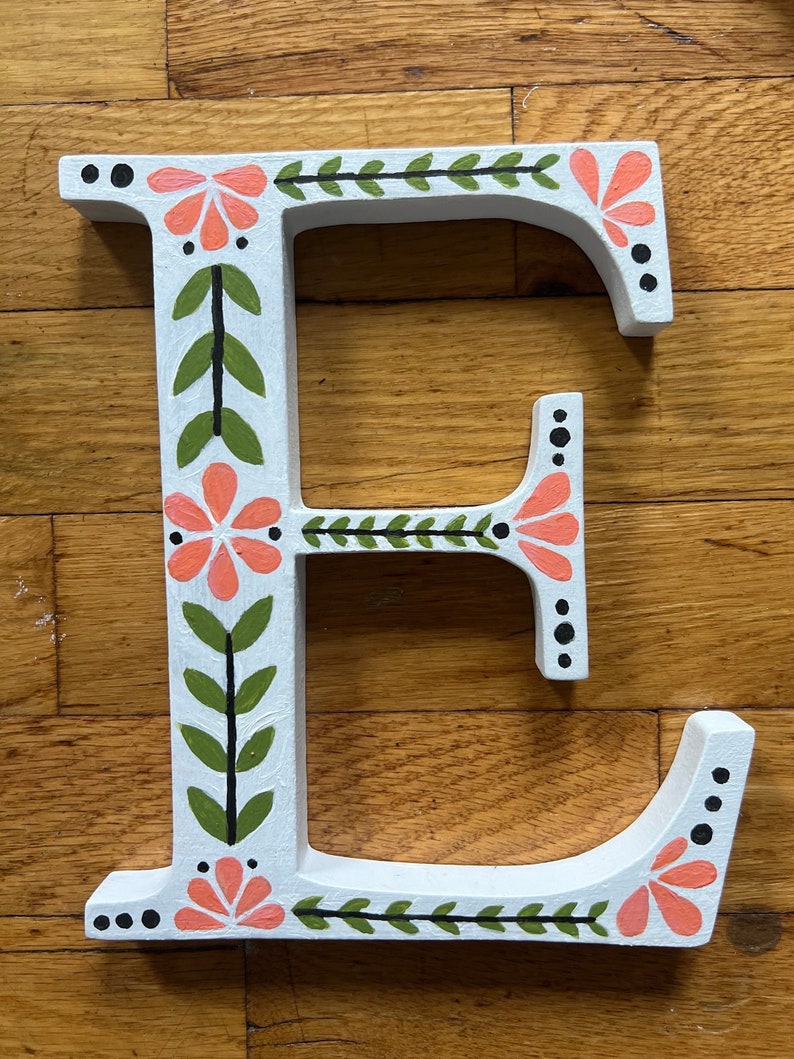 Hand Painted Wooden Letters - Etsy