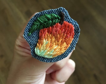 Mango Patch Embroidered Iron Sew on Cloth Fruit Badge Embroidery Crafts ...