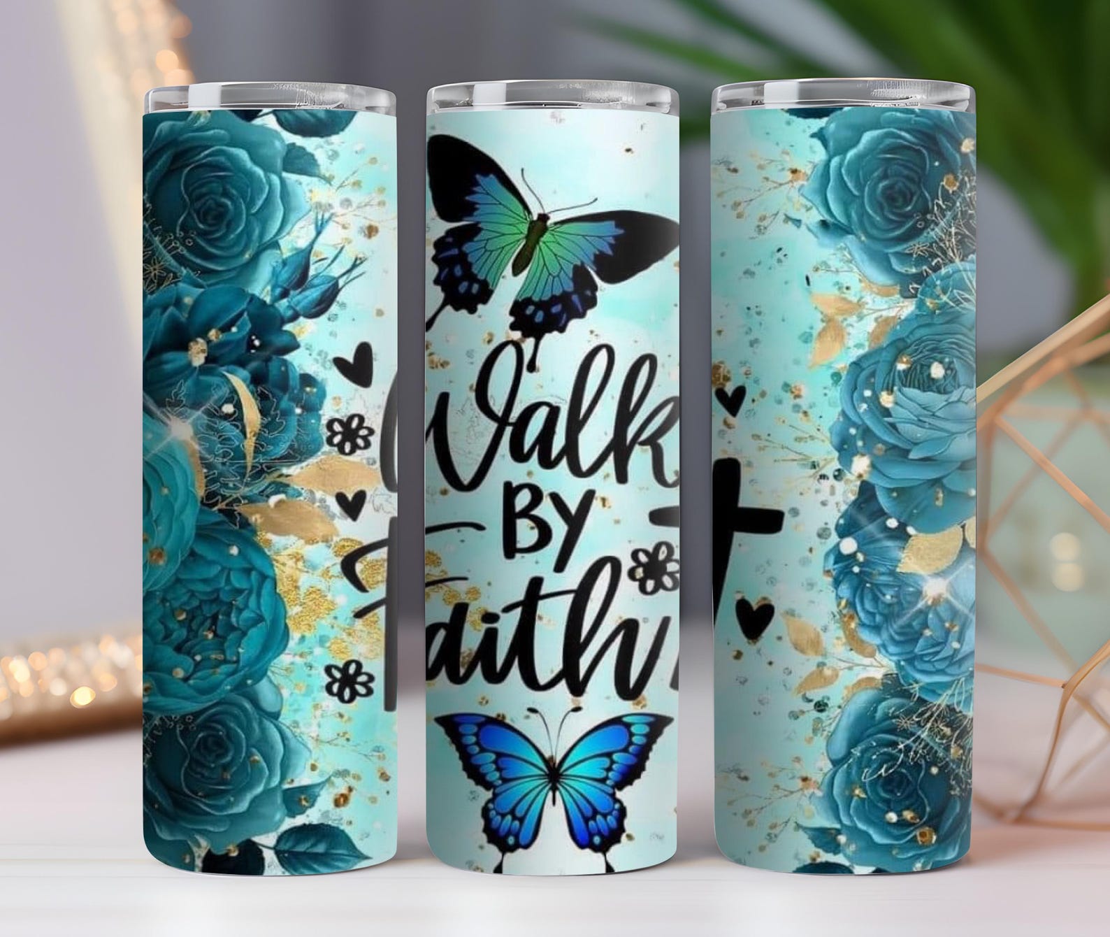 Walk in Faith 20oz Tumbler, Special Gift, Hot & Cold Drink. Unique ...