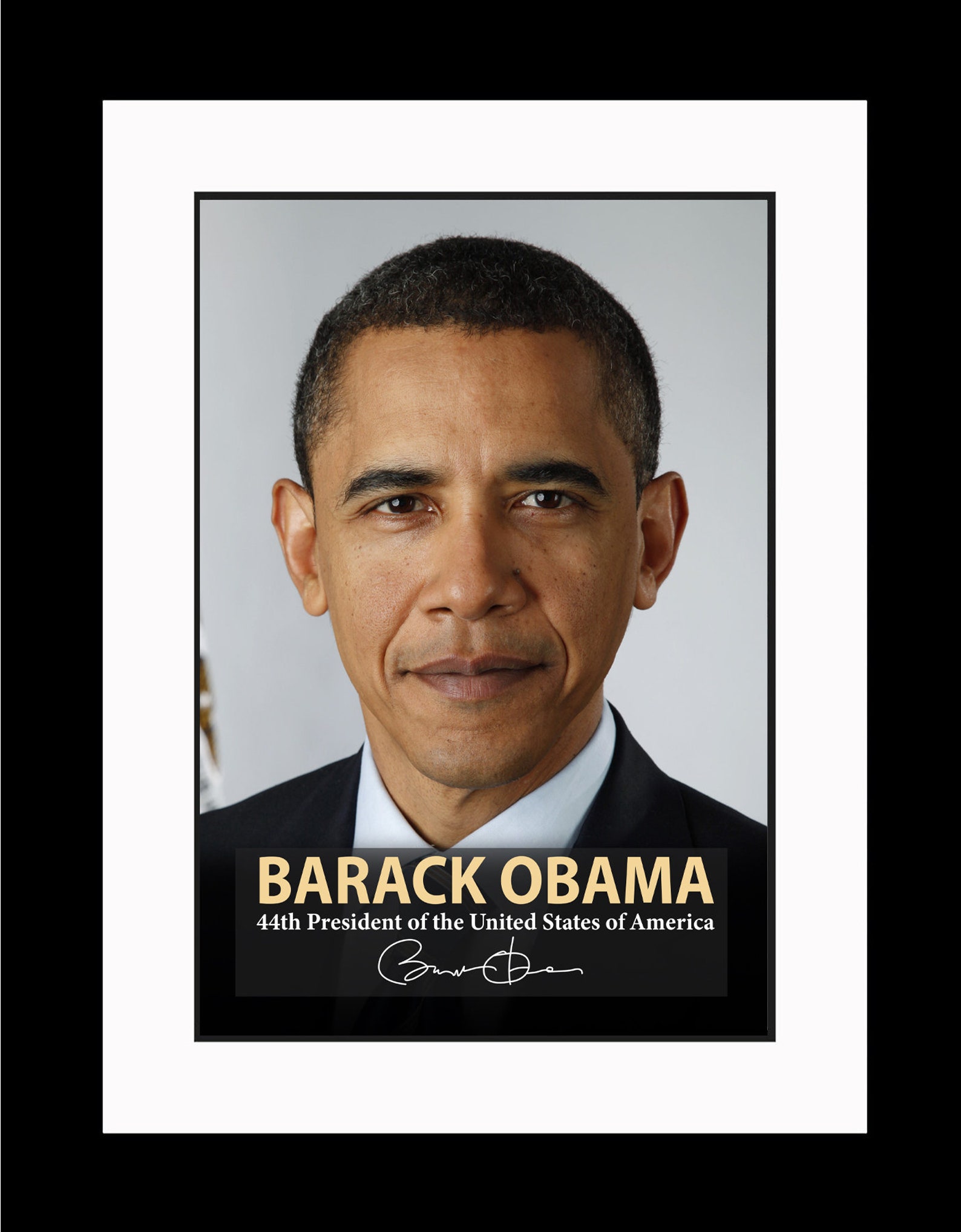 Barack Obama 44th President Poster Picture or Framed Wall Art - Etsy