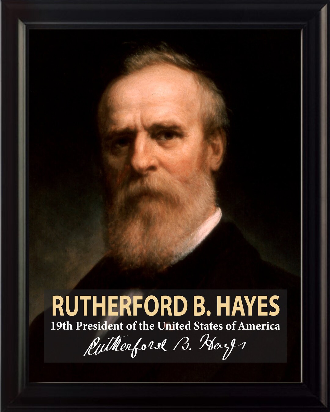 Rutherford B. Hayes 19th President Poster Picture or Framed Wall Art - Etsy